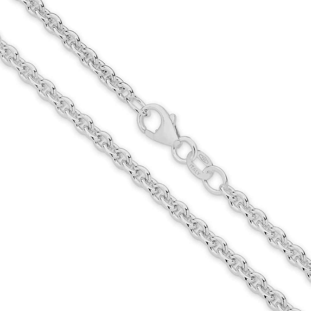 950 Platinum Cable Chain Necklace - Custom Length - Solid 950 Platinum ...