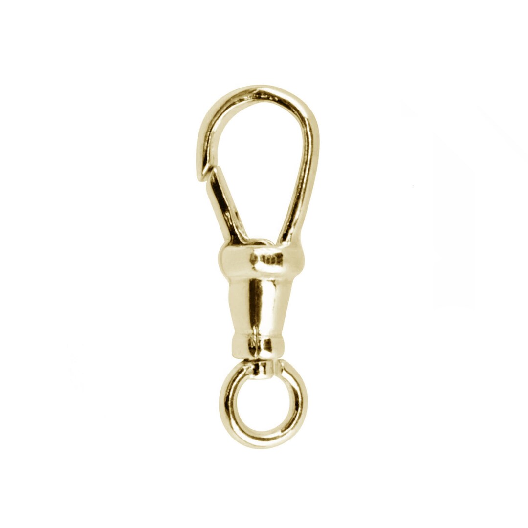 18k Solid Yellow Gold Swivel Push Lock Clasp Solid Gold - Etsy