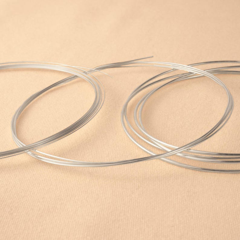 18k Solid White Gold Wire - 10cm - 750 White Gold Half Hard Wire ...