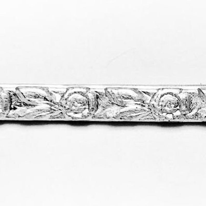 925 Silver Pattern Strip Sterling Silver Embossed Strip - Etsy