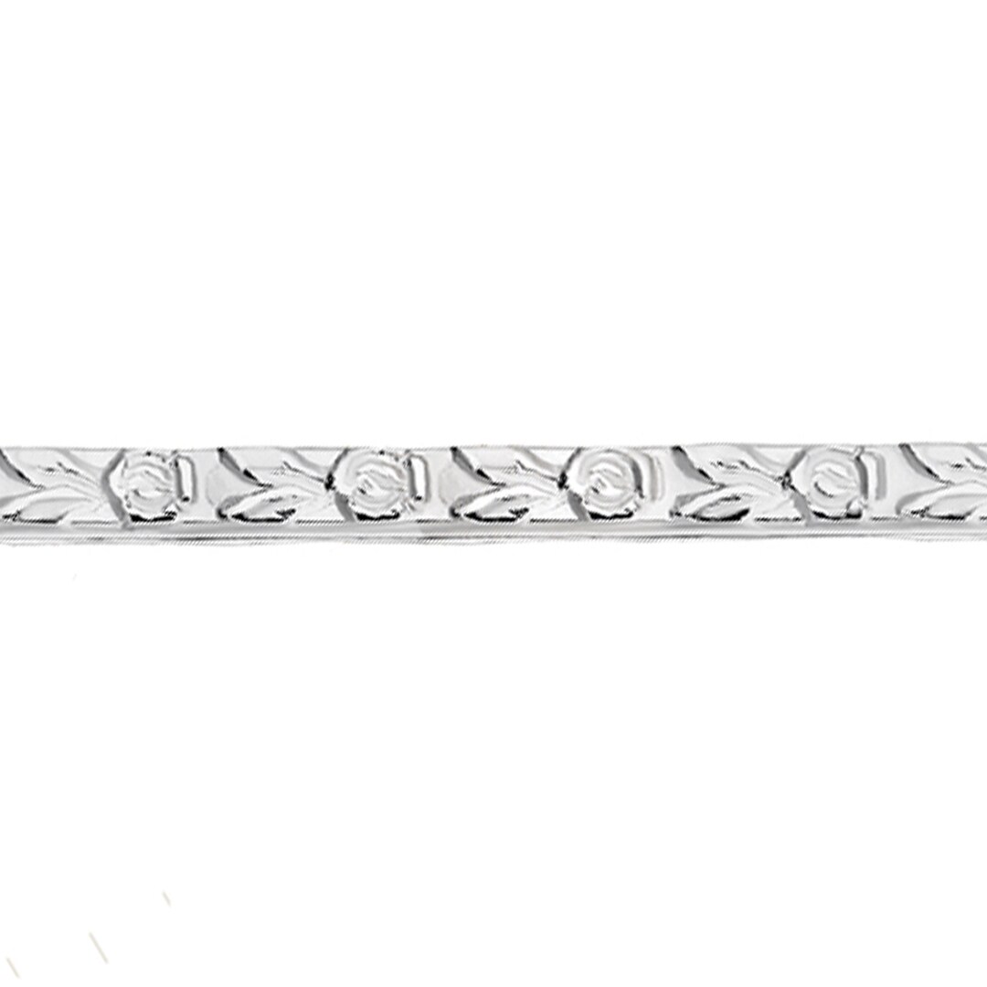 925 Silver Pattern Strip Sterling Silver Embossed Strip - Etsy