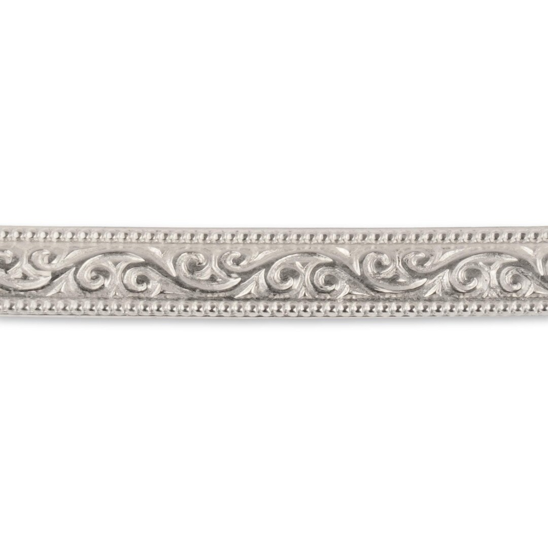 925 Silver Pattern Strip, Sterling Silver Embossed Strip, Decorative ...