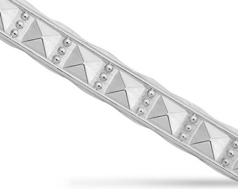 925 Silver Pattern Strip Sterling Silver Embossed Strip - Etsy