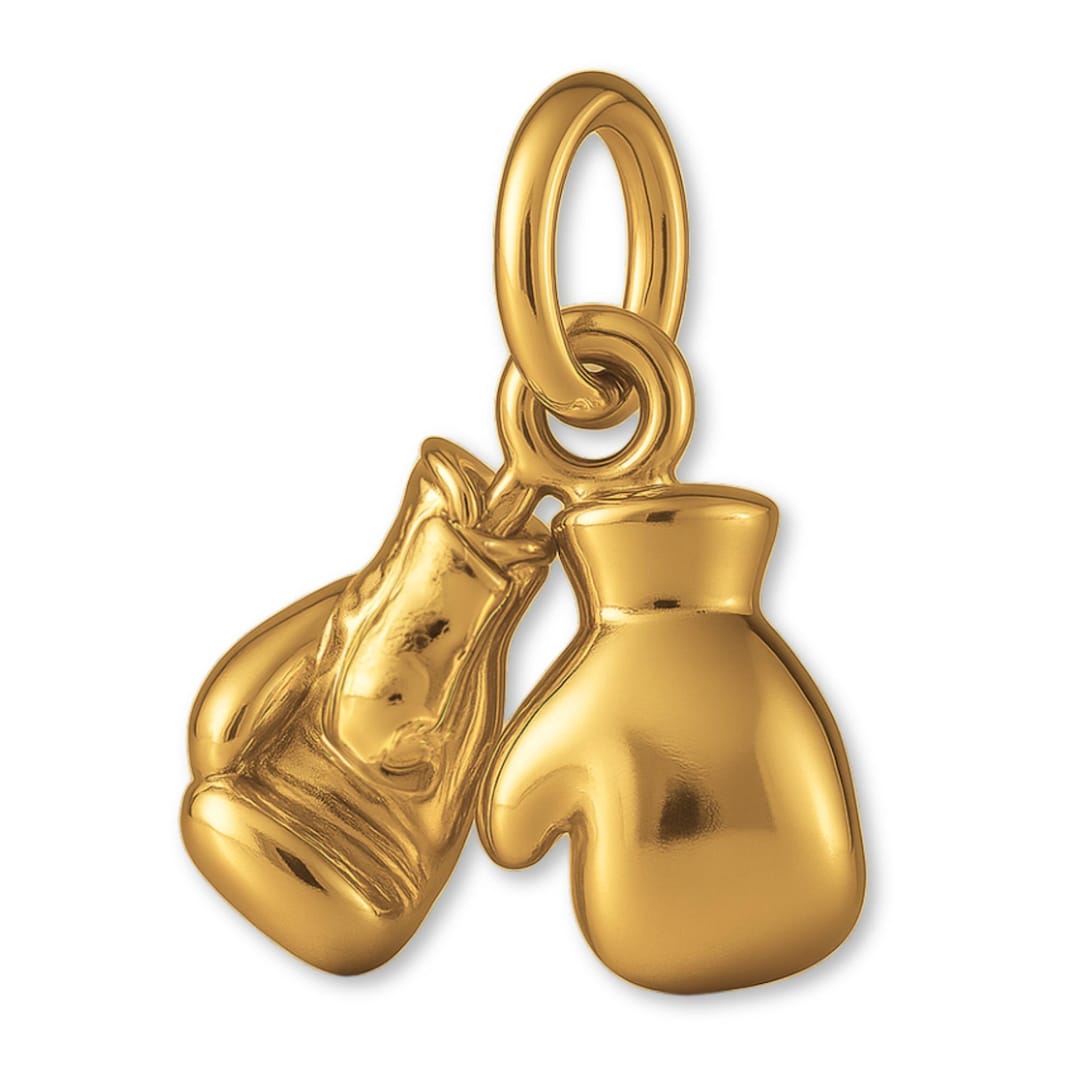 Solid 24ct Pure Gold Classic Boxing Gloves Charm - Sports Charms - 9999 ...
