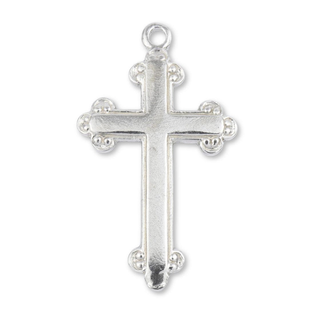Solid 999 Pure Silver Budded Crucifix Charm - Religious Charms - 999 ...
