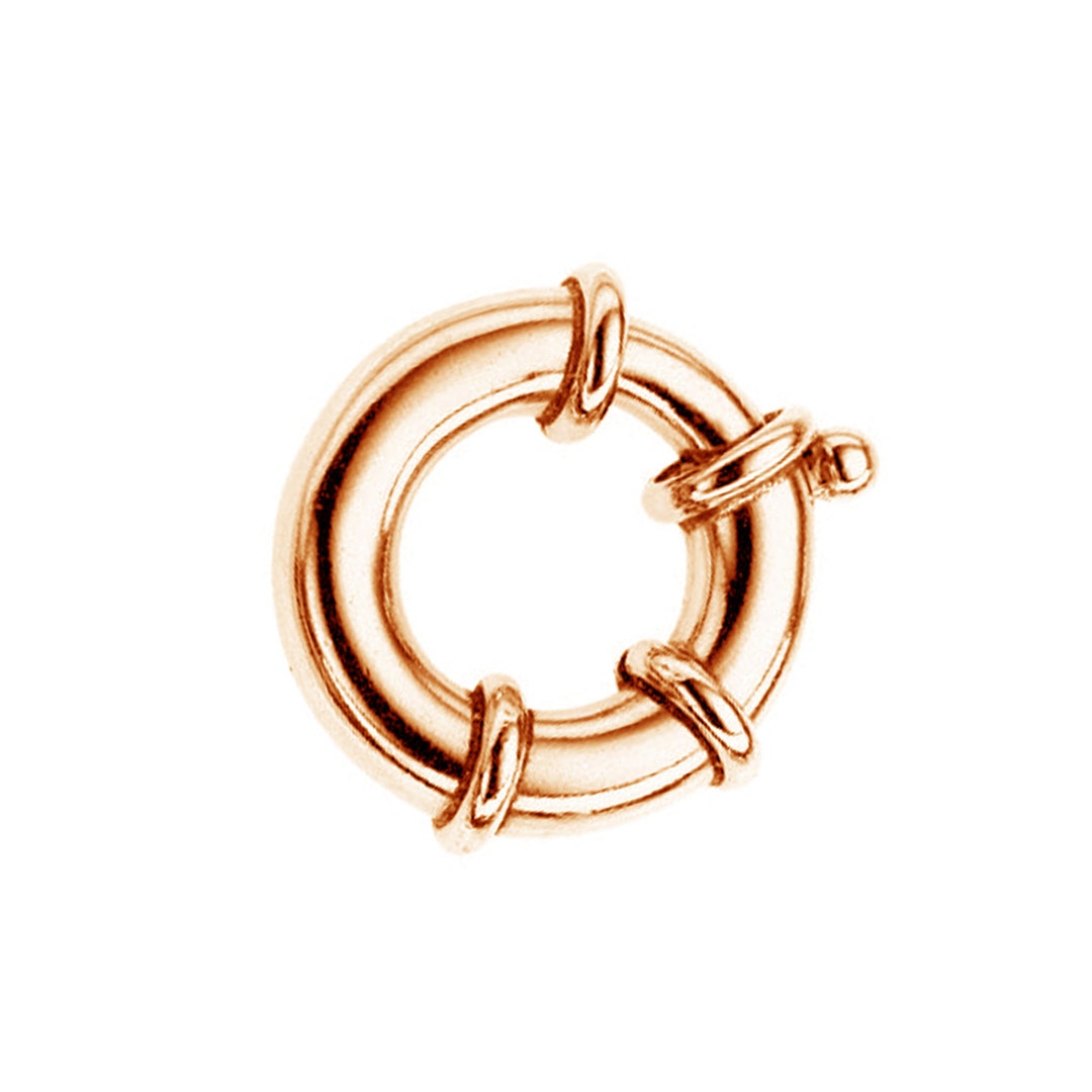 9K Solid Rose Gold Large Bolt Ring Clasp Spring Loaded - Etsy