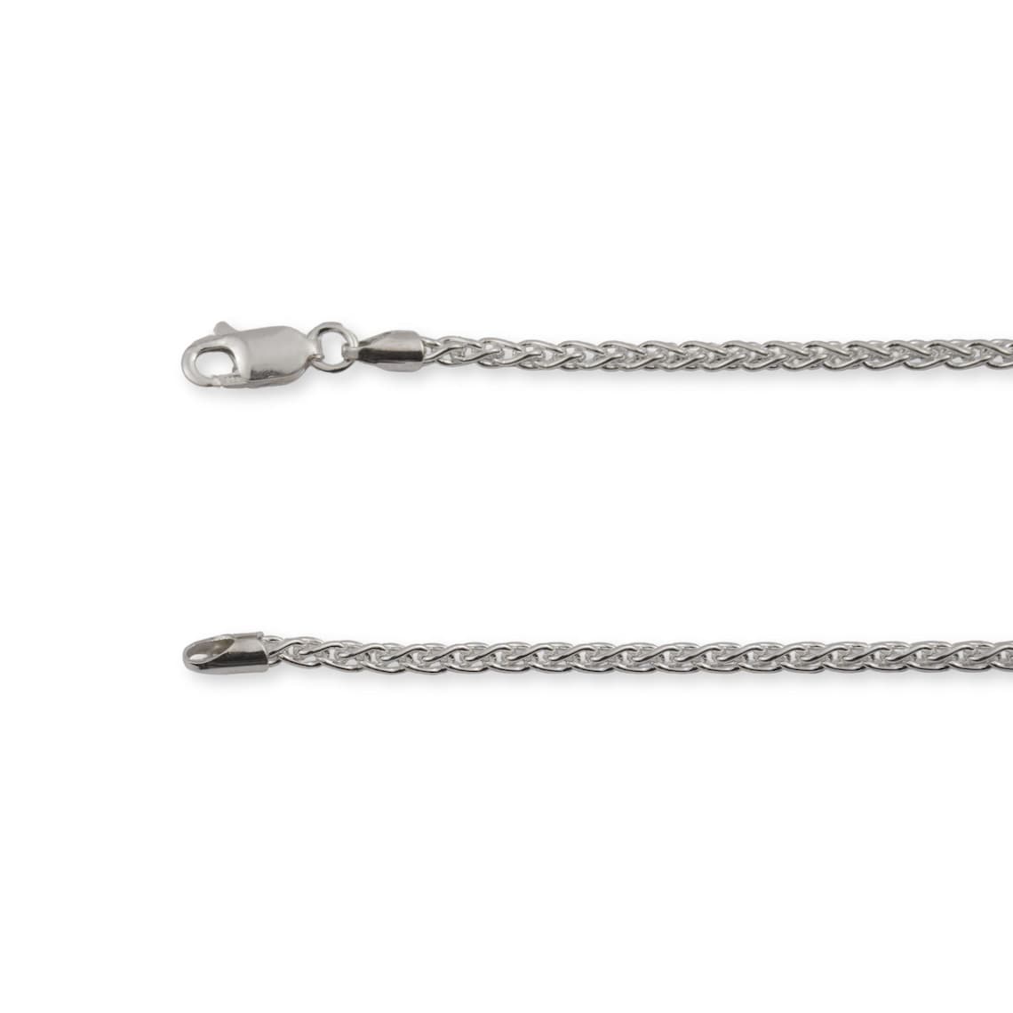 950 Platinum Wheat Chain Bracelet - Custom Length - Solid 950 Platinum ...