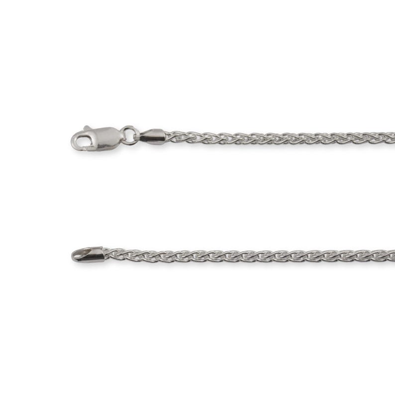 950 Platinum Wheat Chain Bracelet - Custom Length - Solid 950 Platinum ...