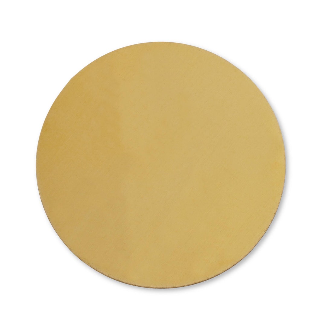 9k Solid Gold Stamping Blank - 375 Yellow Gold Engravable Disc - Flat ...