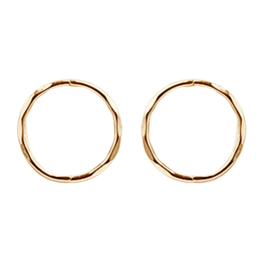 9ct Solid Gold Hinged Sleeper Clicker Hoops, Hypoallergenic 375 Yellow ...
