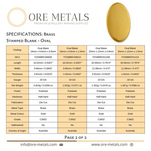 Brass Oval Stamping Blank - Brass Engravable Oval Disc - Flat Oval ...