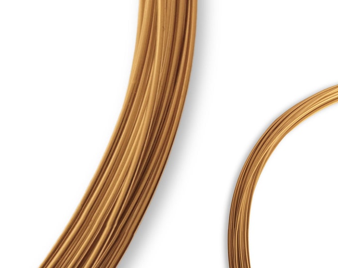 14k Solid Gold Wire - 10cm - 585 Yellow Gold Half Hard Wire, Genuine ...