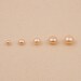 3.5mm - 8mm Peach Pink Button Pearls | High Lustre AA | Half Drilled ...