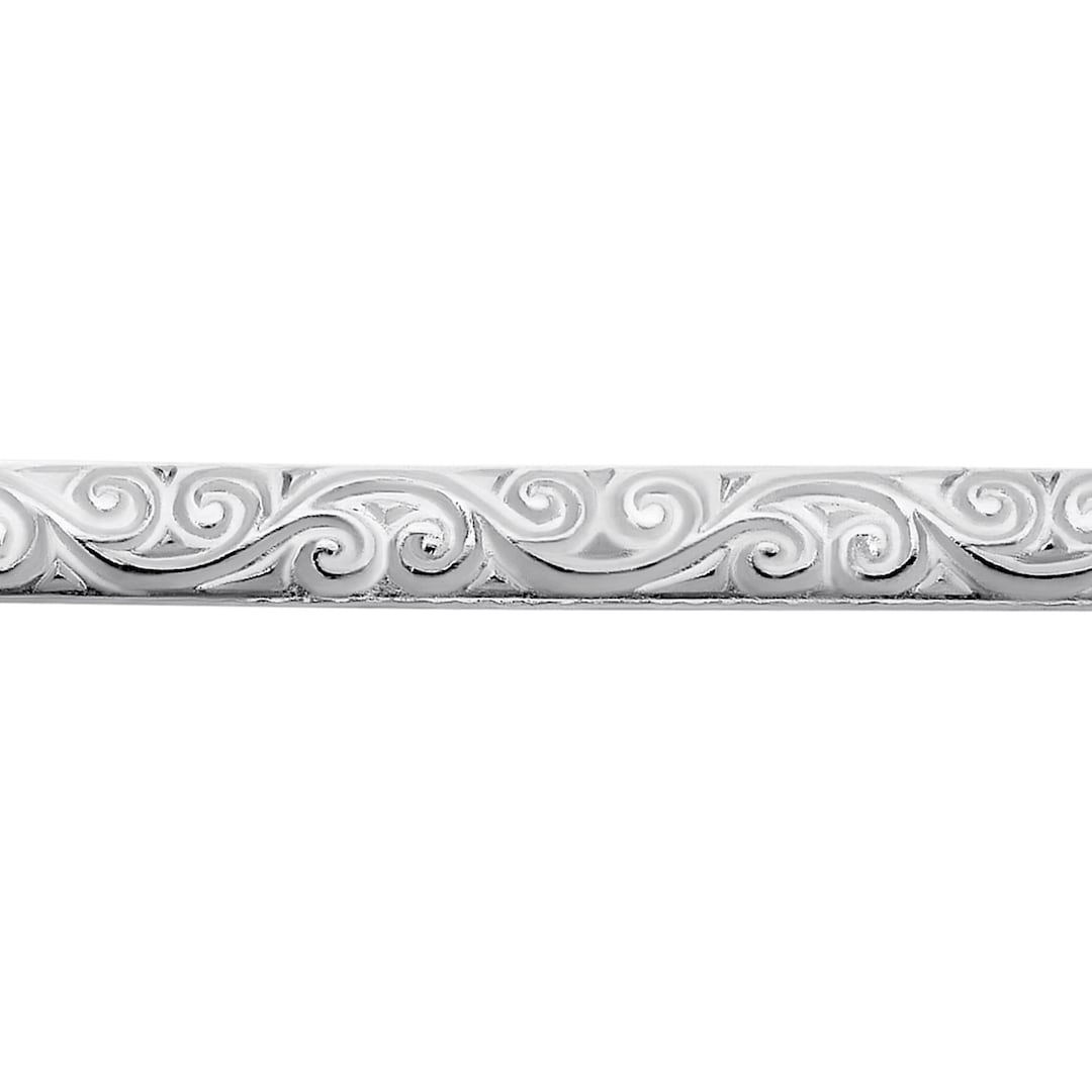 925 Silver Pattern Strip, Sterling Silver Embossed Strip, Decorative ...