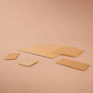 14k Solid Gold Sheet Metal - 585 Yellow Gold Plates, Real Gold Blank ...