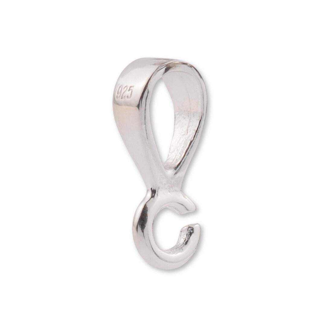 Sterling Silver Bail With Jump Ring, Solid Silver Bail | Modern Style ...