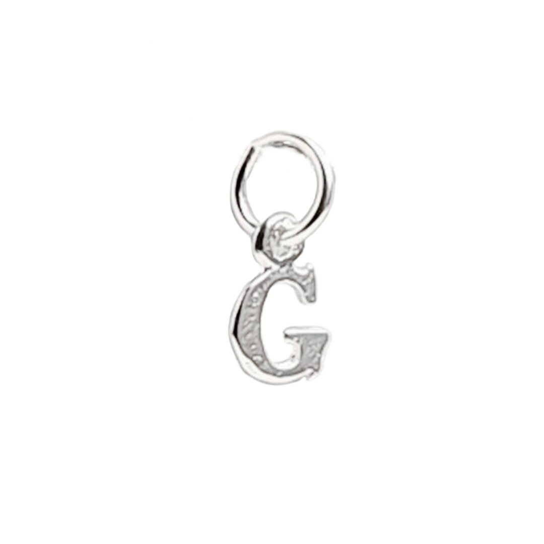 Solid 925 Silver Letter "g" Charm, Sterling Silver Tiny Letter Charm, Genuine Silver Charm ...