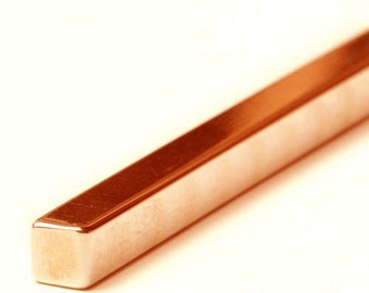 9K Yellow Gold Stock Gauge Square Wire 4.5mm 6.0mm | Etsy