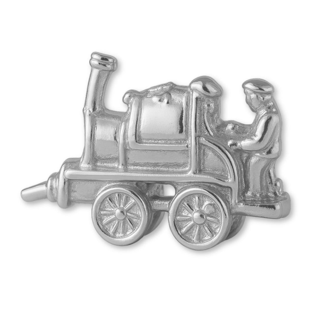 Solid 18ct White Gold Locomotive Train Driver Charm - Transport ...
