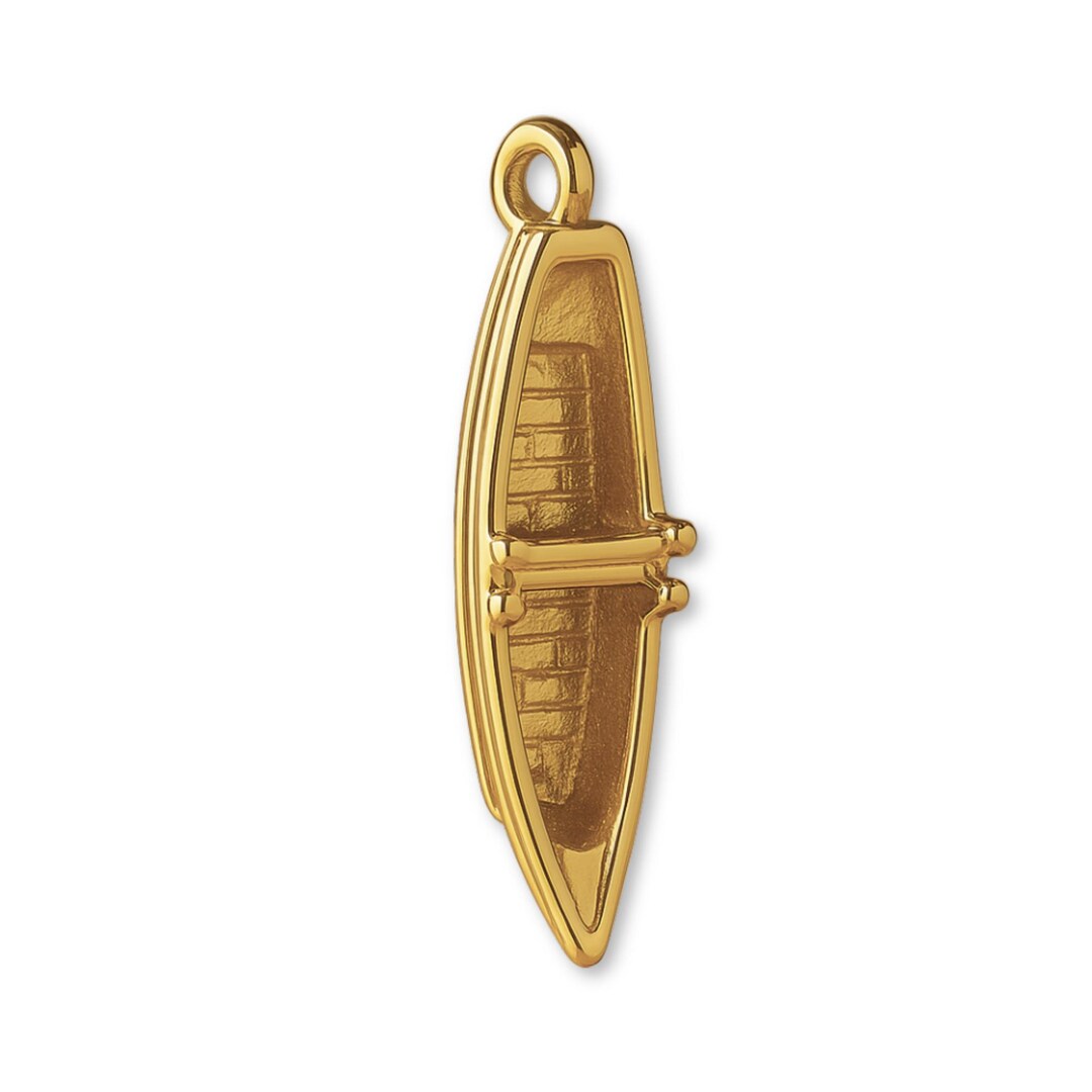 Solid 18ct Yellow Gold River Canoe Charm - Transport & Vehicle Charms ...