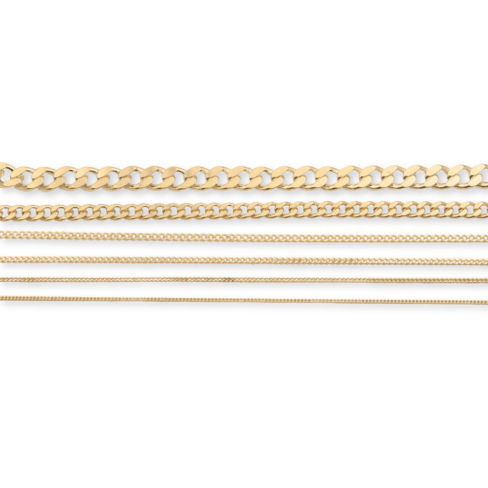 9k Solid Gold Cuban Link Chain Roll - 375 Yellow Gold Loose Chain Spool ...