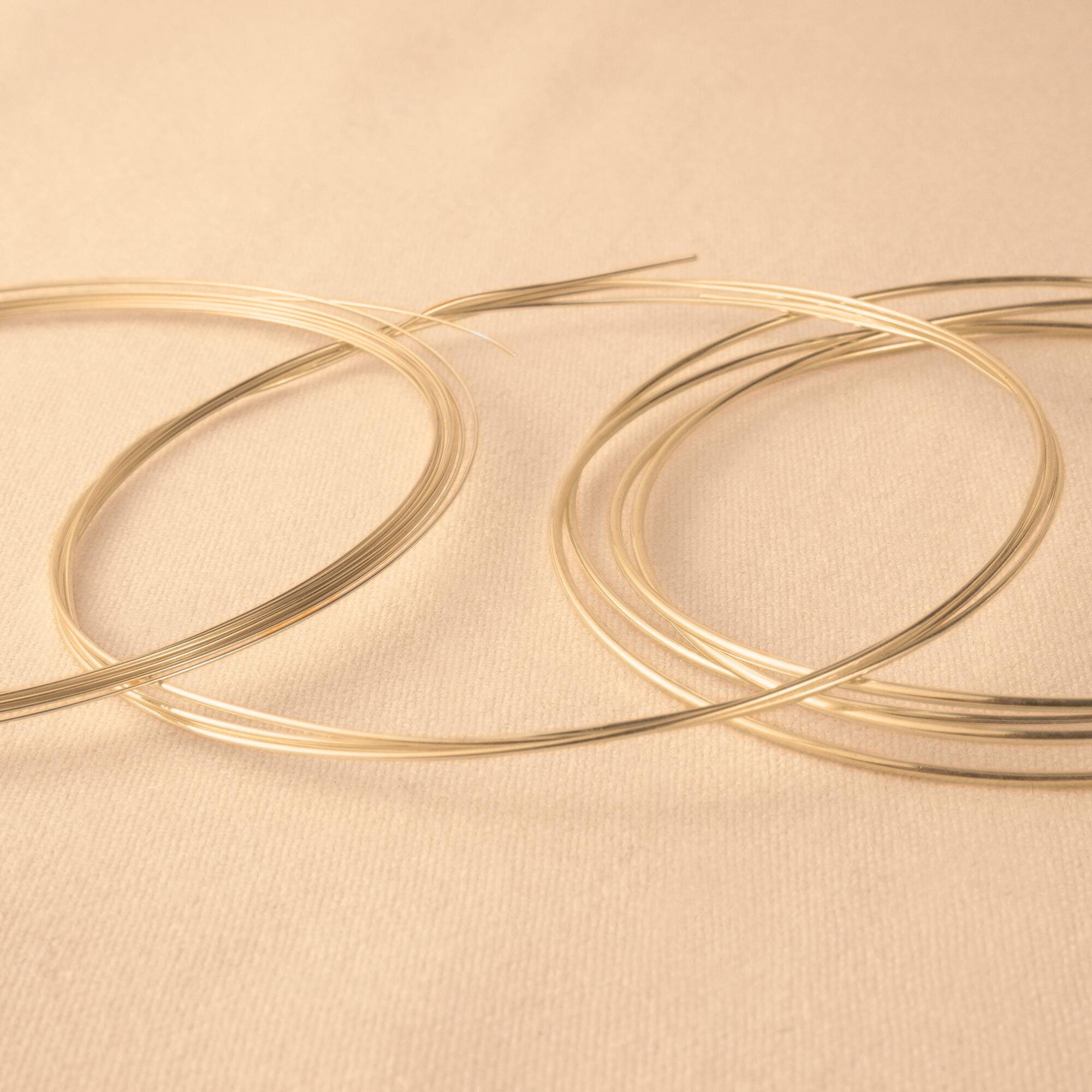 100% Recycled 18k Solid Gold Wire - 750 Yellow Gold Half Hard Wire ...