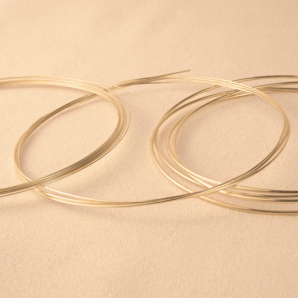 14k Solid Gold Wire - 10cm - 585 Yellow Gold Half Hard Wire, Genuine ...