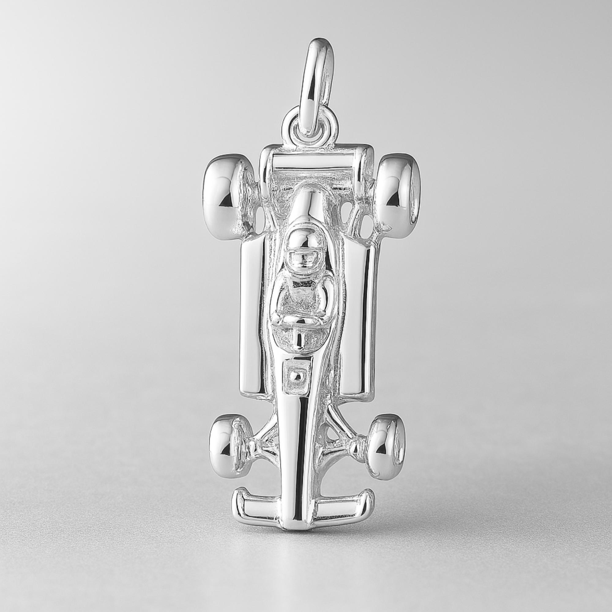 Solid 925 Sterling Silver Formula 1 Racing Car Charm - Transport ...