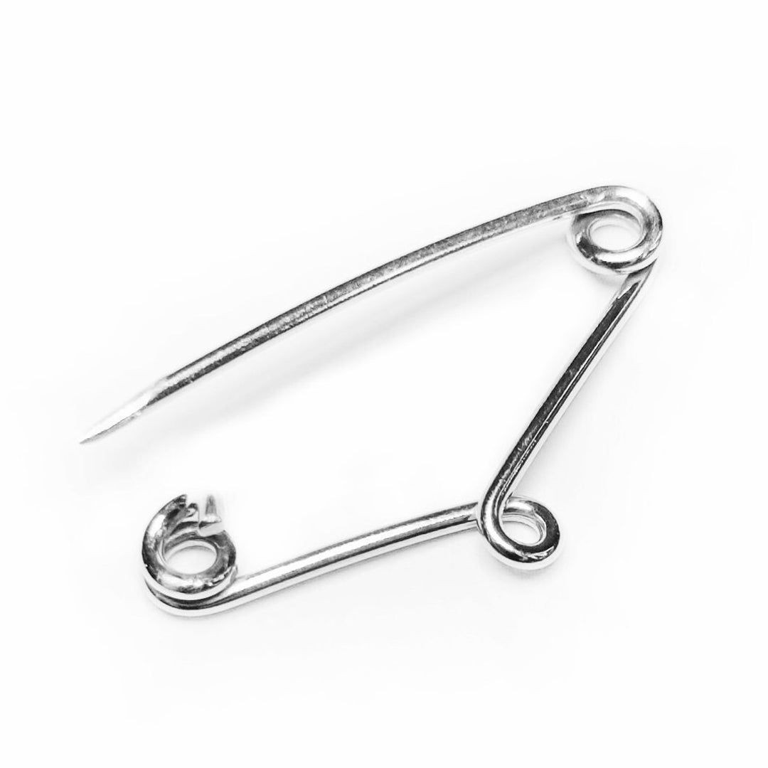Sterling Silver Safety Pin Wire Safety Pin W Loop 925 Silver Safety Pin ...