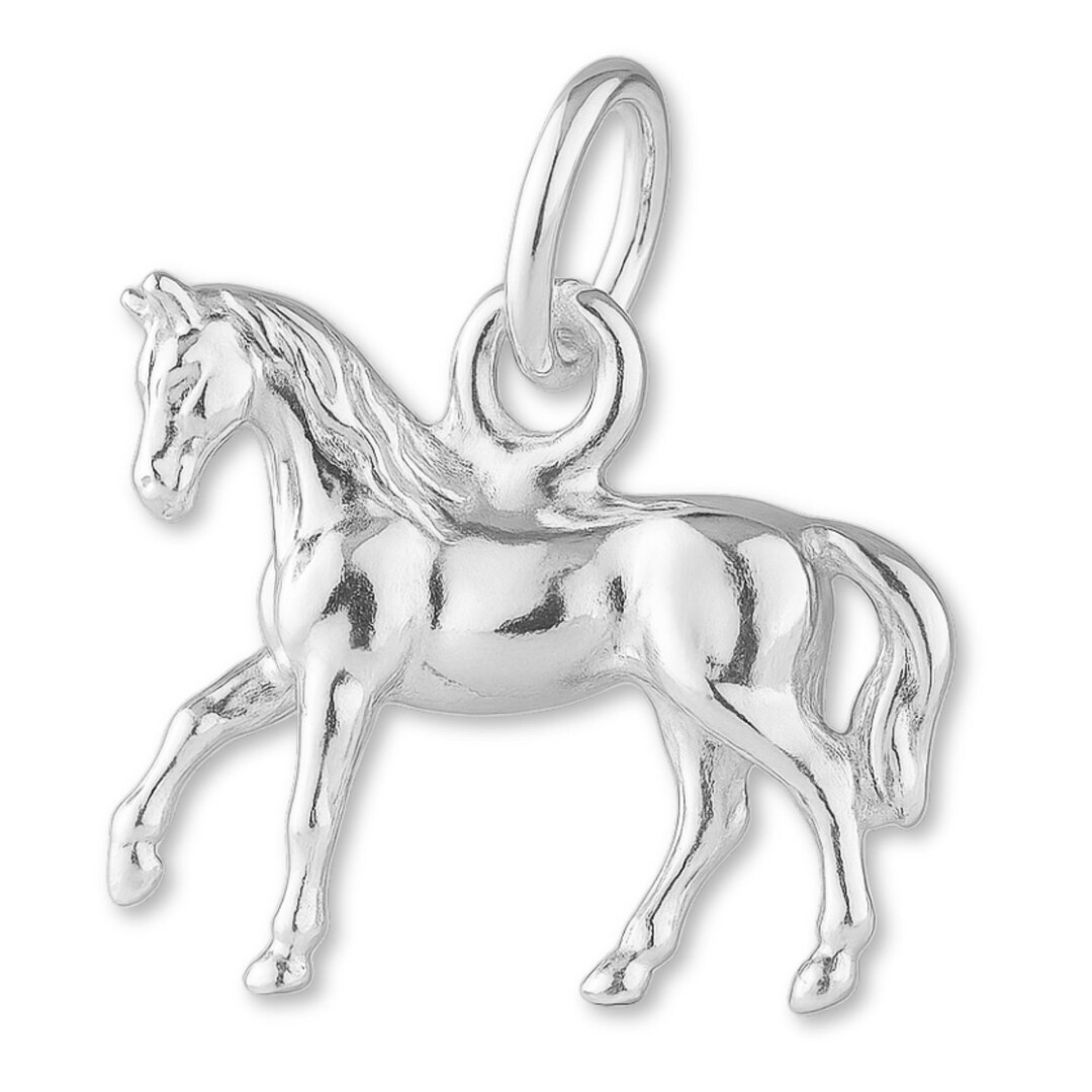 Solid 940 Argentium Silver Prancing Arabian Horse Charm - Animal Charms ...