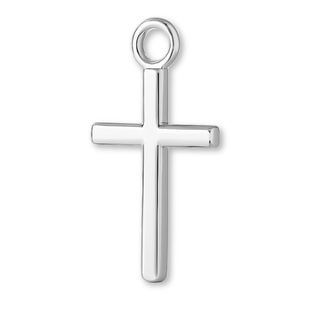 Solid 999 Pure Silver Mini Crucifix Charm - Religious Charms - 999 Fine ...