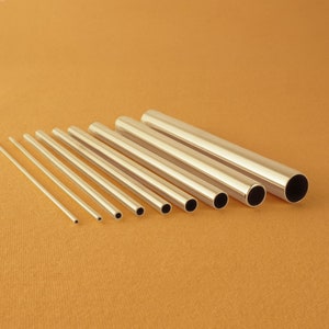 Sterling Silver Round Tube, 925 Silver Tubing for Jewellery Making ...