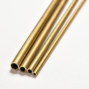 Round Solid Brass Tube 30cm Raw Brass Tubing for Jewellery Making ...