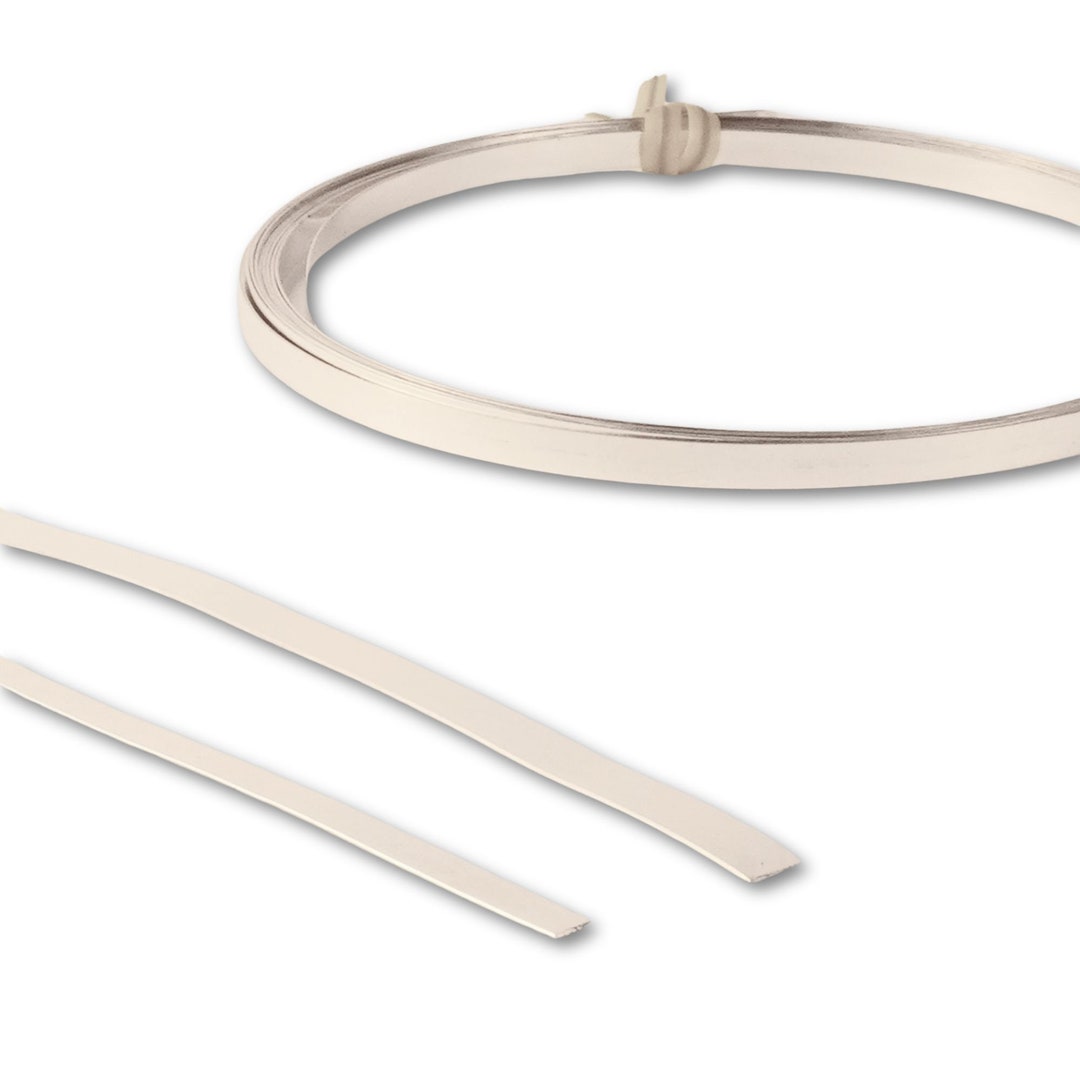 Pure Silver Bezel Strip, Flat Smooth Plain Fine Wire for Bezel Setting ...