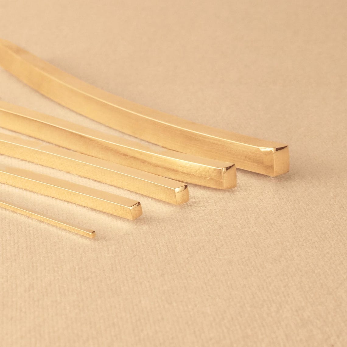9k Solid Gold Square Wire, 375 Yellow Gold Half Hard Wire - 10cm ...