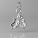 Solid 18ct White Gold Christmas Mistletoe Charm - Christmas Charms ...