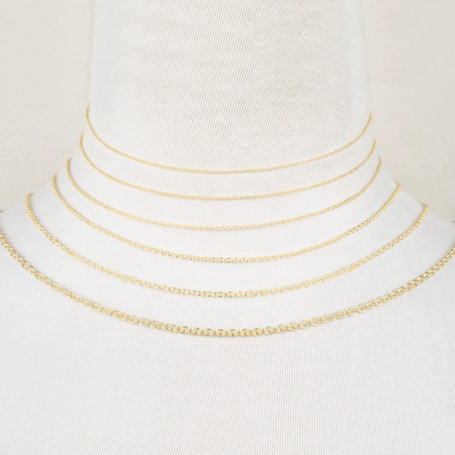9k Solid Gold Cable Chain Roll - 375 Yellow Gold Loose Chain Spool Bulk ...