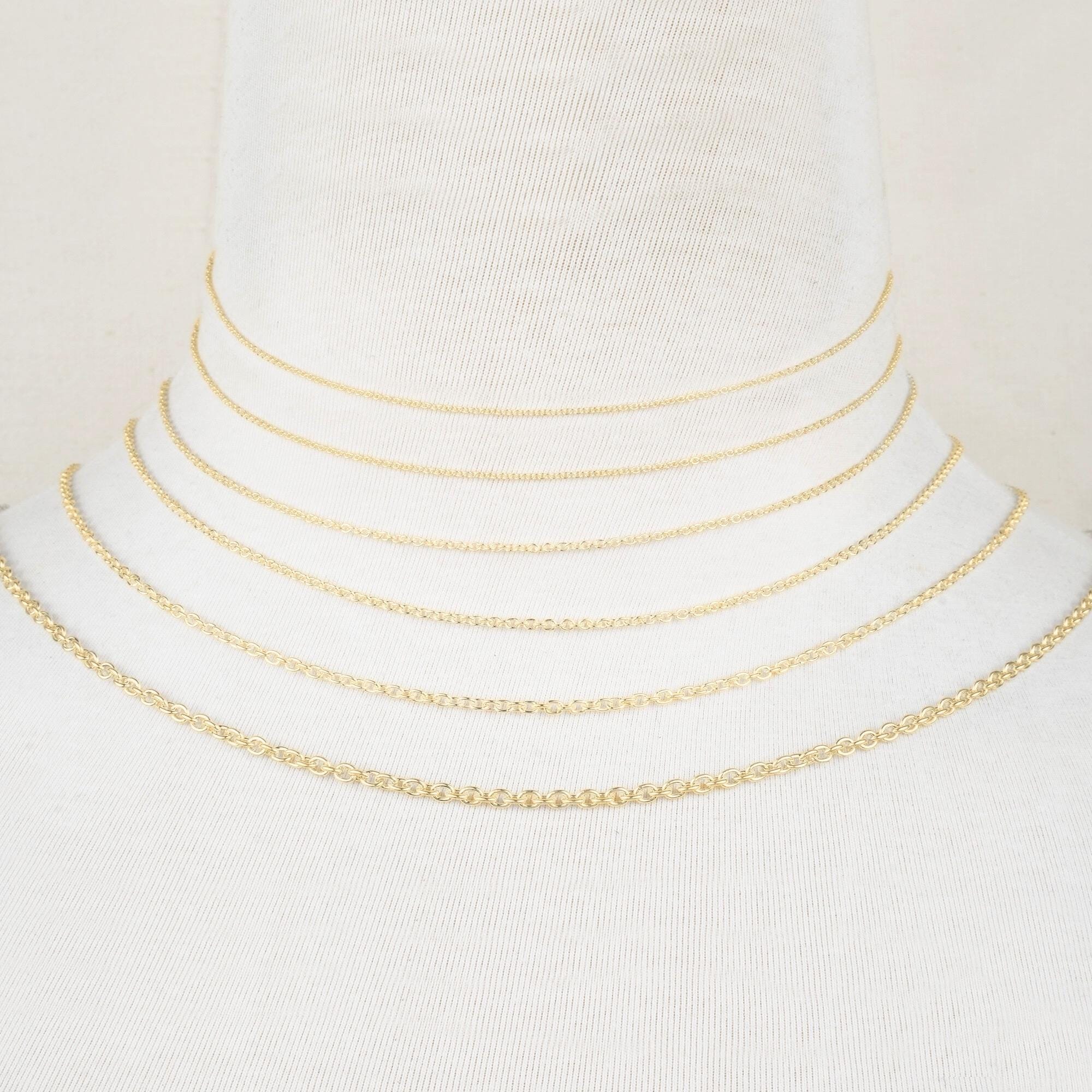 9k Solid Gold Cable Chain Roll - 375 Yellow Gold Loose Chain Spool Bulk ...