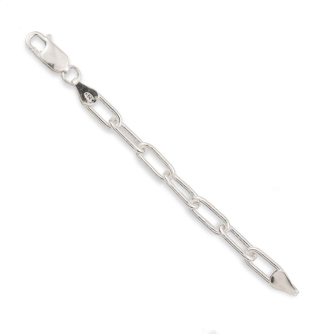 Sterling Silver Industrial Paperclip Chain Extender - Custom Length ...