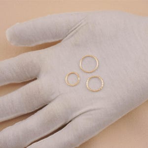 9ct Solid Gold Hinged Sleeper Clicker Hoops, Hypoallergenic 375 Yellow ...