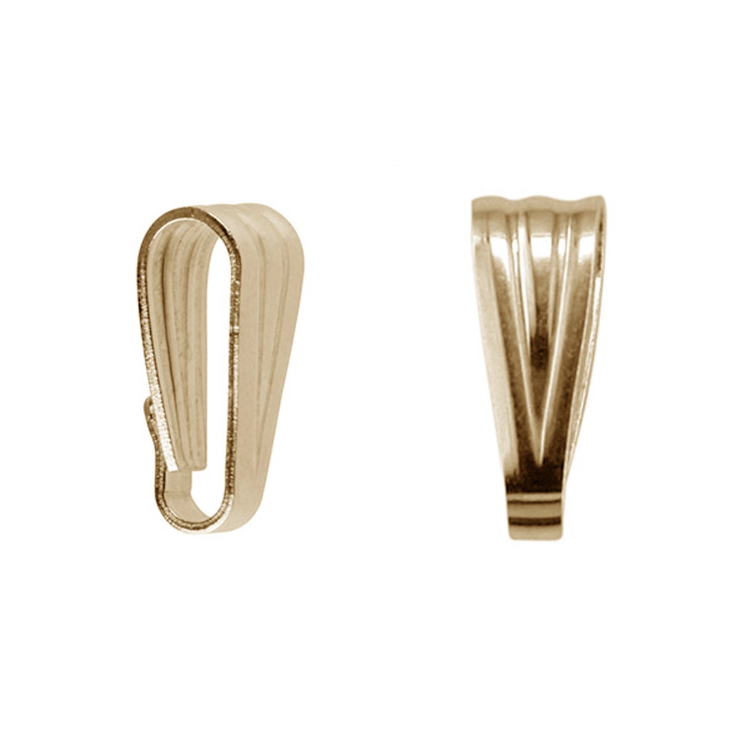 9ct Solid Gold Easy Click Bail 375 Yellow Gold Snap Lock Bail, Modern ...