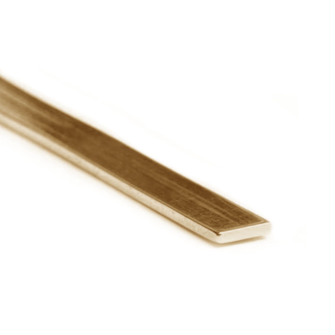 9k Solid Gold Rectangular Wire 375 Yellow Gold Flat Wire Bracelet Blank ...