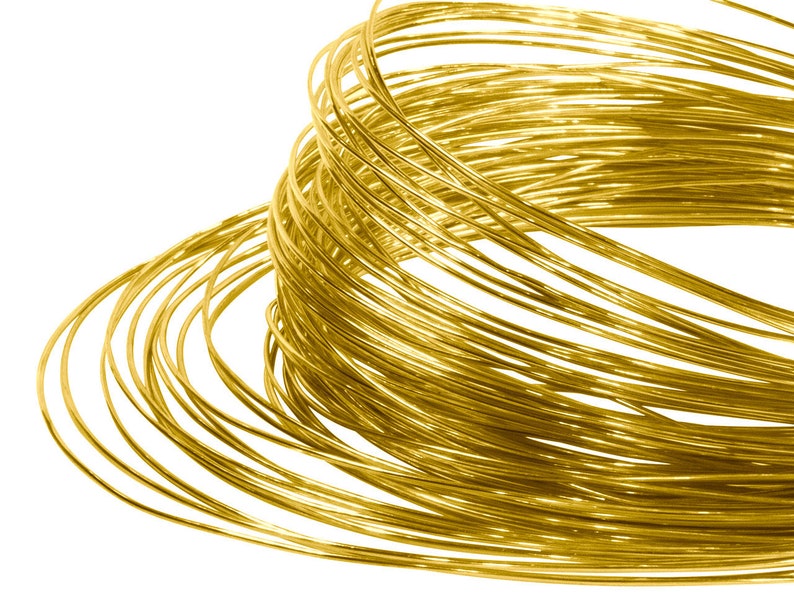 18k Solid Gold Wire 10cm 750 Yellow Gold Half Hard Wire - Etsy