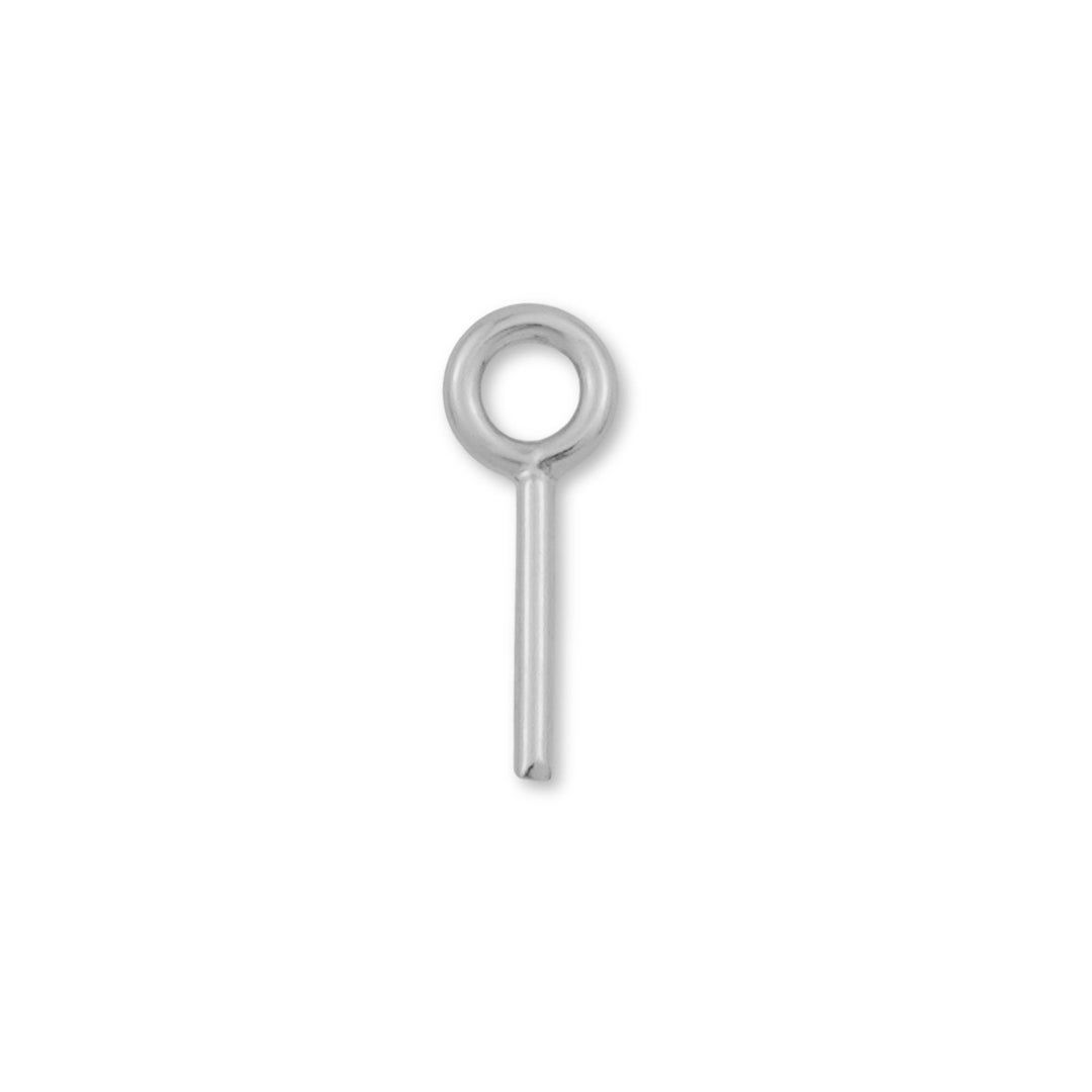 18k Solid White Gold Closed Eye Head Pins - Premium Polished Soldered ...