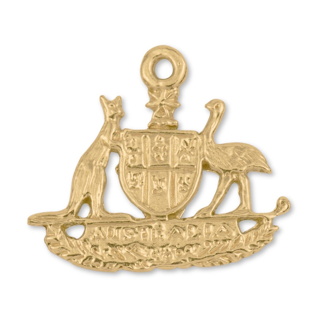 14ct Gold Plated Australian Coat of Arms Charm - Travel and Adventure ...