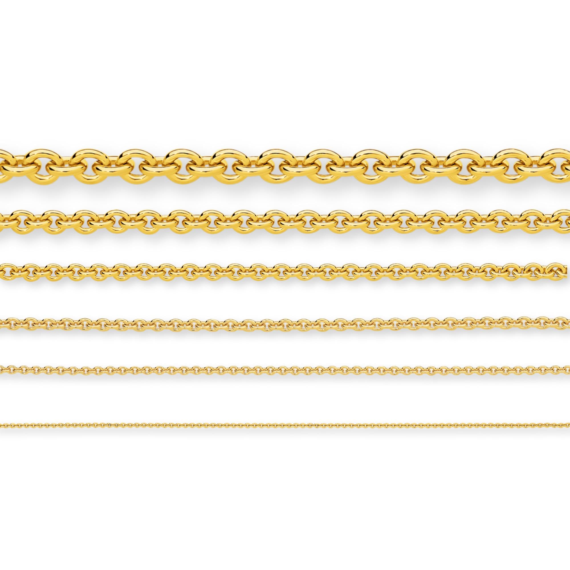 9k Solid Gold Cable Chain Roll - 375 Yellow Gold Loose Chain Spool Bulk ...