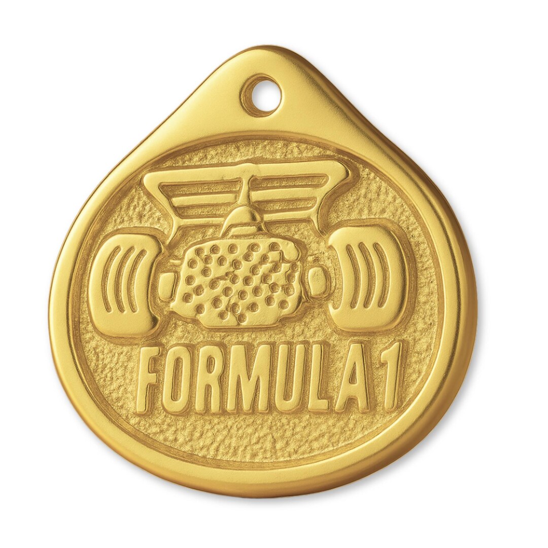 Solid 9ct Yellow Gold Formula 1 Charm - Transport & Vehicle Charms - 9k ...