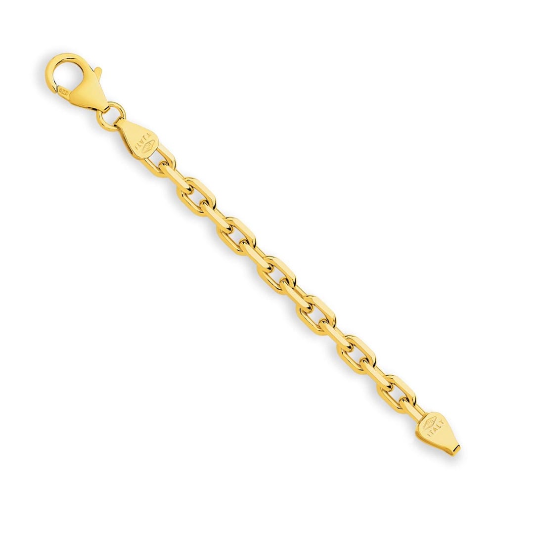 18k Solid Gold Cleveland Cable Chain Extender - Custom Length Extension ...