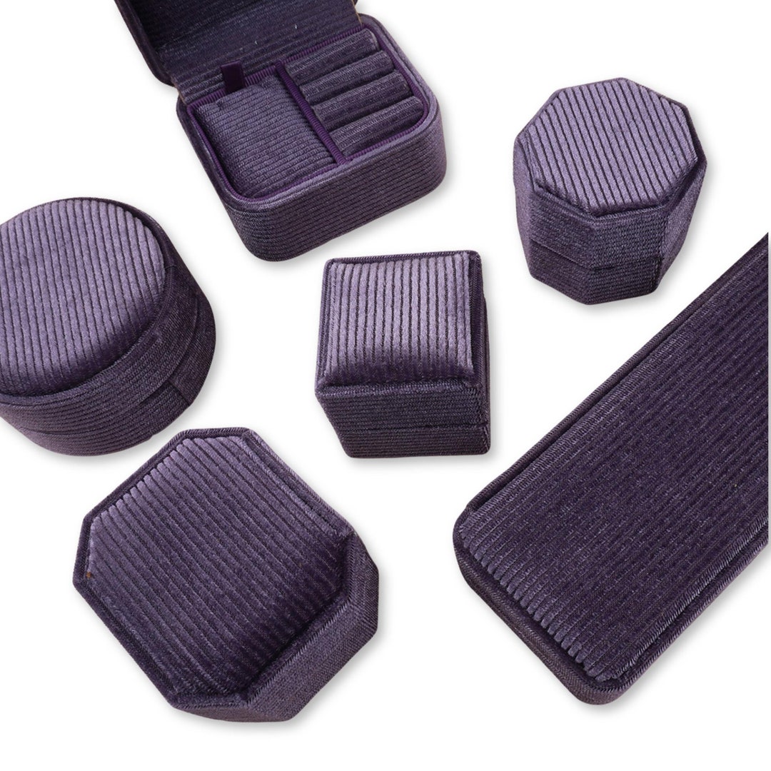 Fine Jewellery Boxes - Deep Purple | Luxury Velvet Jewellery Packaging ...