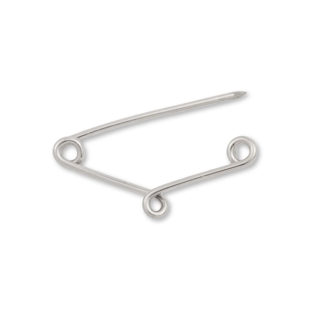 Sterling Silver Safety Pin - Wire Safety Pin W Loop - 925 Silver Safety ...